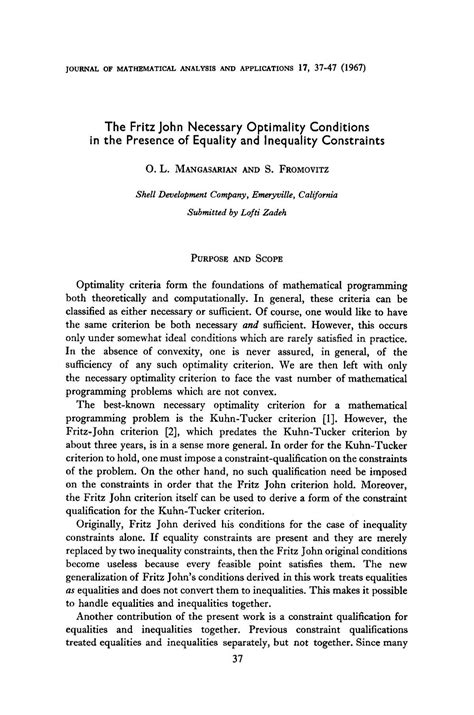 The Fritz John Necessary Optimality Conditions In The Presence Of