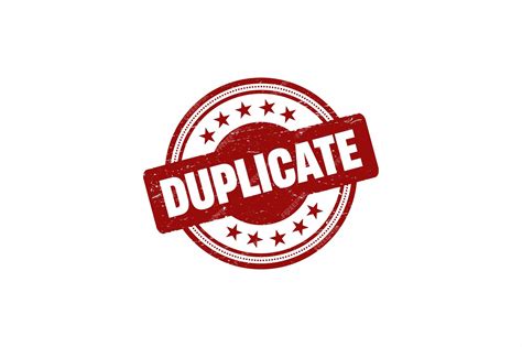 Premium Vector Duplicate Round Red Grunge Stamp