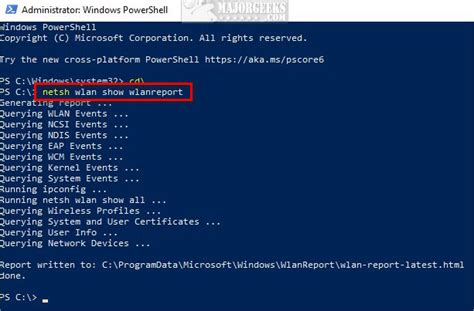 How To Create A Wlan Report In Windows Majorgeeks How To Create A Wlan Report In Windows Majorgeeks