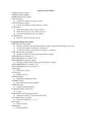 Excel Functions A Comprehensive Guide To Formulas And Functions Course Hero