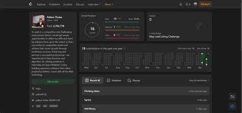 Leetcodes 365daysofcode Challenge For Solving Problems Pallavi Thoke Posted On The Topic