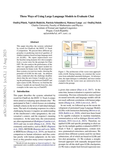 Three Ways Of Using Large Language Models To Evaluate Chat Deepai