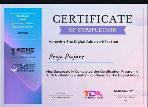 Priya Pinjare On Linkedin Networking Ccna Professionalgrowth Certification Thedigitaladda