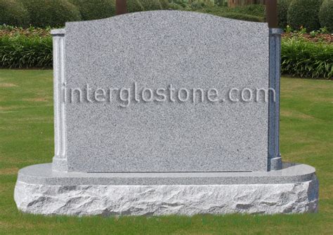 Fluted Columns Headstone Interglo Stone