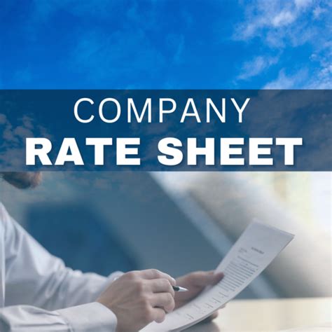 Rate Sheet Template MJ Reliable Transportation