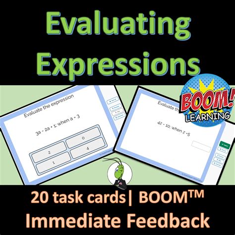 Evaluating Expressions 1 Boom Digital Task Cards Made By Teachers