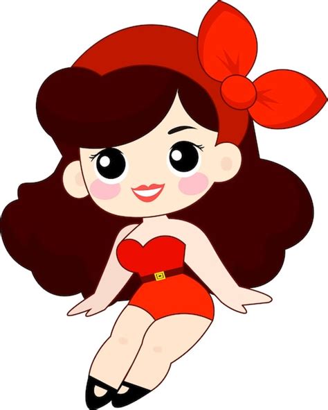 Premium Vector Pin Up Mini Modelo 2