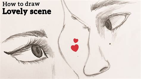 How To Draw Love Scenery Male And Female Eye EYE CONTACT Drawing Drawingtutorial Eye YouTube