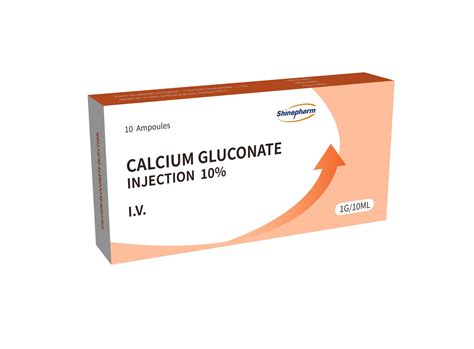 Calcium Gluconate Injection 10 10ml Finished Medicine With Gmp China Calcium And Injection