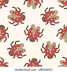 Bug Cartoon Cartoon Seamless Pattern Background Stock Vector Royalty Free Shutterstock