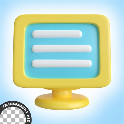 Premium Psd Crt Monitor 3d Illustration Icon