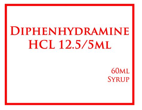 Diphenhydramine Hcl 12 5 5ml Syrup 60ml Alphaline Health Ser
