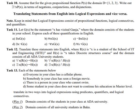 Solved Task 10 Assume That For The Given Propositional