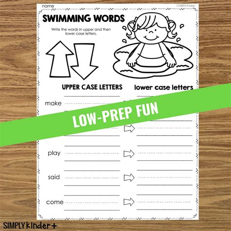 Upper And Lower Case Letters Summer Review Simply Kinder Plus