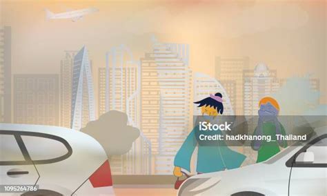 마스크에 한 닫는 사람들 먼지 오염 방지를 위해 손으로 코 보호 마스크에 대한 스톡 벡터 아트 및 기타 이미지 보호 마스크