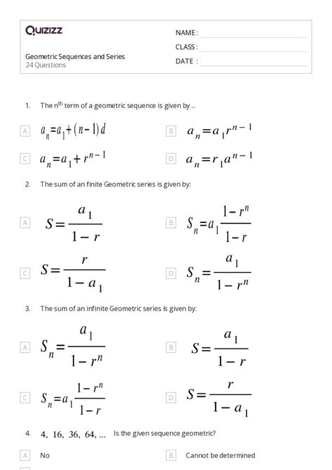 Free Worksheet Sequence And Series Calculus Download Free Worksheet Sequence And Series