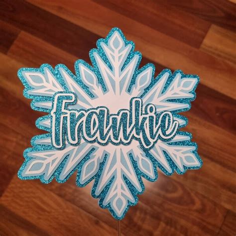 Frozen Snowflake Svg File For Cake Topper Snowflake Svg Design For Cricut Cameo Svg Instant
