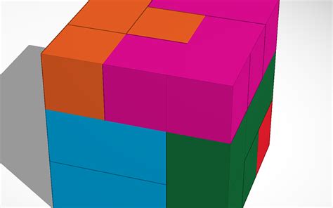 3d Design Custom Cube Puzzle Completed Tinkercad
