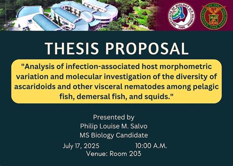 Thesis Proposal Philip Louise M Salvo Institute Of Biology