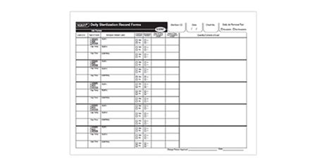 Sterilization Record Keeping Sterilization Log Sheets Steris