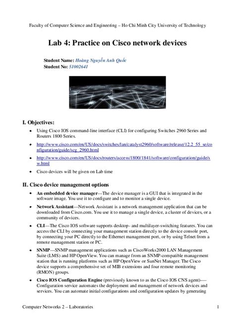 PDF Mạng Máy Tính Nâng Cao Đh Bách Khoa Hcm Cn2 Lab4 Pdf