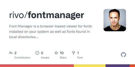 Github Rivo Fontmanager Font Manager Is A Browser Based Viewer For