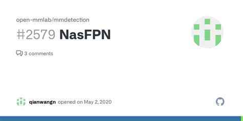 Nasfpn · Issue 2579 · Open Mmlabmmdetection · Github
