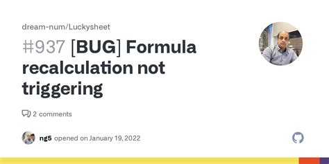 [bug] formula recalculation not triggering · issue 937 · dream num luckysheet · github