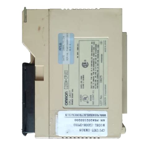 Omron CPU Unit At 3200 Piece Omron Program Controller In Silvassa ID 23904647697