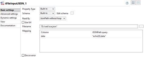 Reading The Json File Talend Components For Jobs Help