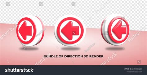 Bundle 3d Render Direction Arrow Sign Stock Vector Royalty Free 2161013217 Shutterstock