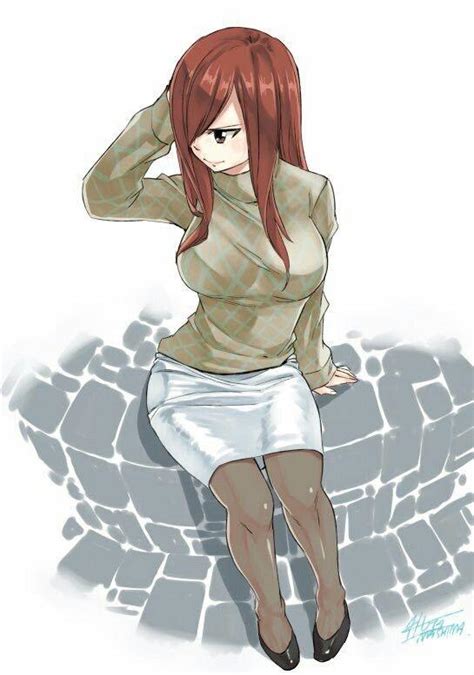 Erza Scarlet Chilling Mashima [media] R Fairytail