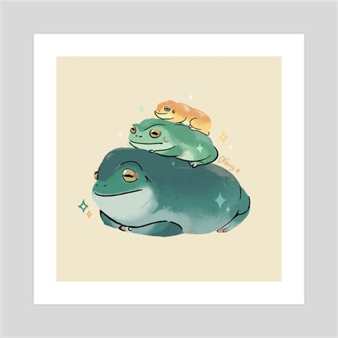 Frog Stack An Art Print By Dani Feng Inprnt