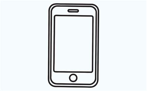 Mobile Phone Line Drawing Image 51156605 Vector Art At Vecteezy