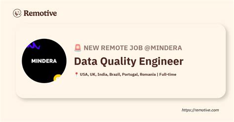 Hiring Data Quality Engineer Mindera