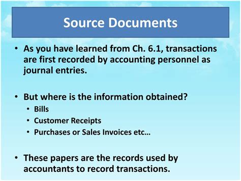 Accounting Source Documents