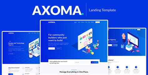 Axoma Responsive Bootstrap 4 Landing Template By Pxdraft Themeforest