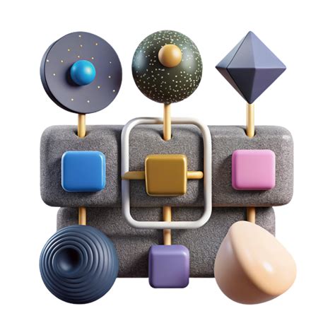 Beautiful Minimalist Social Media Algorithm Flowchart Cutout Diagram