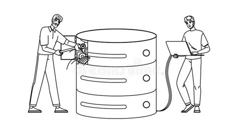 Schema Setting Up Database Vector Stock Illustration Illustration Of