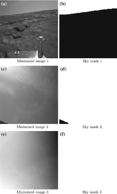 Examples Of Sky Detection Ab Dark Sky Cd Cloudy Sky Ef No Ground