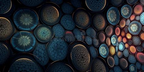 Nanotechnology Structure Of Hexagonal Nano Material Macro Abstract Futuristic Network Of