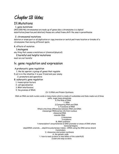 Chapter 13 Notes Pdf