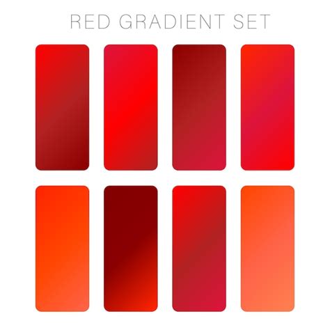 Premium Vector Red Gradient Set