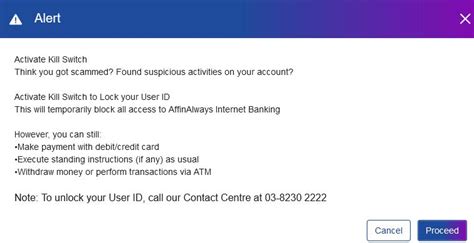 Affin Bank Kill Switch Fungsi Kelebihan Dan Cara Guna