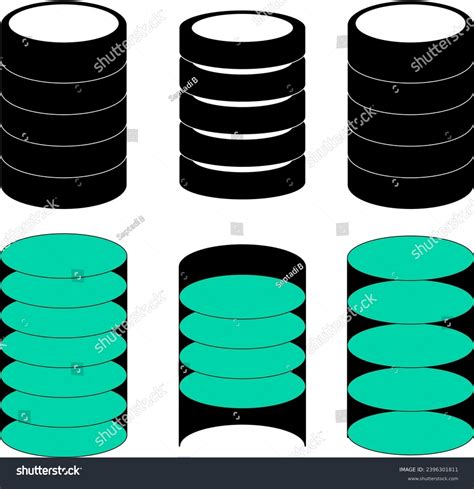 Database Icon On Isolated Transparent Background Stock Vector Royalty Free 2396301811