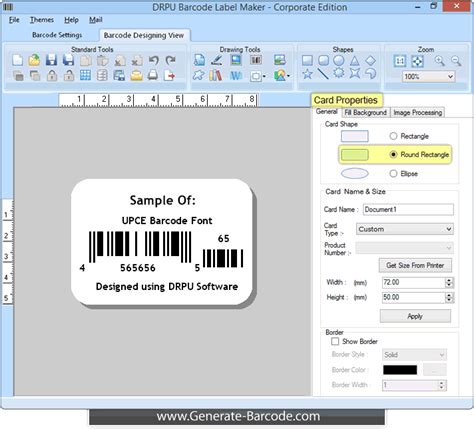 Generate Upce Barcode Linear Font With Designing View Generate
