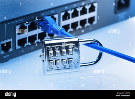 Network And Data Protection Concept With Padlock And Switch Stock Photo Alamy