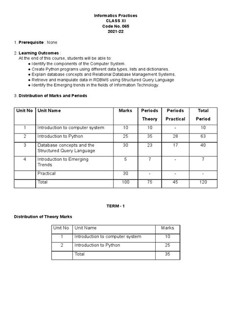 Informatics Practices 2021 22 Pdf Relational Model Relational