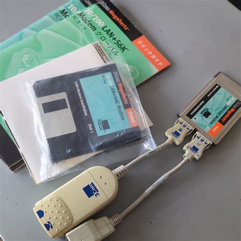 3com Megahertz 10 100 Lan 56k Modem グローバル Pcカード Fd Cd マニュアル付き Pcmcia