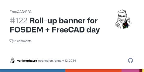 Roll Up Banner For Fosdem Freecad Day · Issue 122 · Freecad Fpa · Github